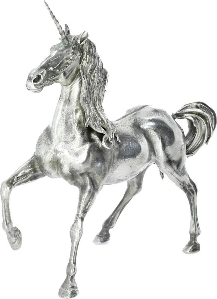 UNICORN Fairies and Fantasy Silver Statue Antique Finish | MA-Shops