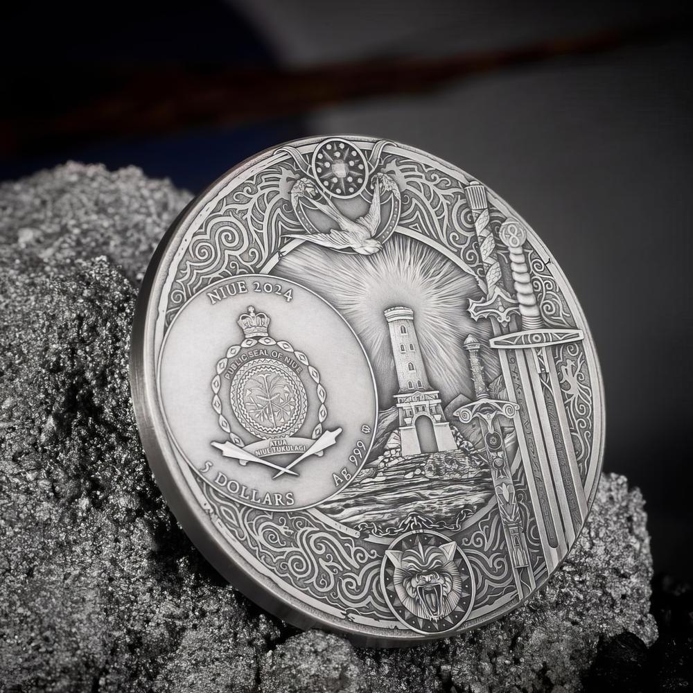 5 Dollars TOWER OF THE SWALLOW 2 Oz Silver Coin 5$ Niue 2024 Proof | MA ...