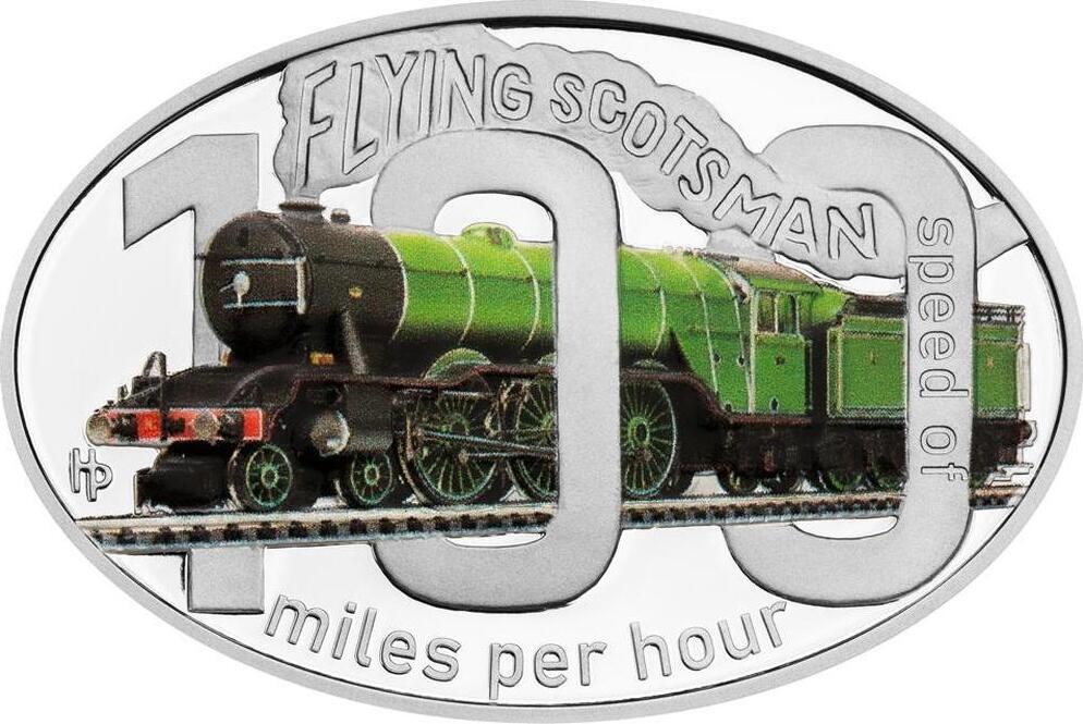 1 Dollar FLYING SCOTSMAN Famous Steam Locomotives 1 Oz Silver Coin 1 ...