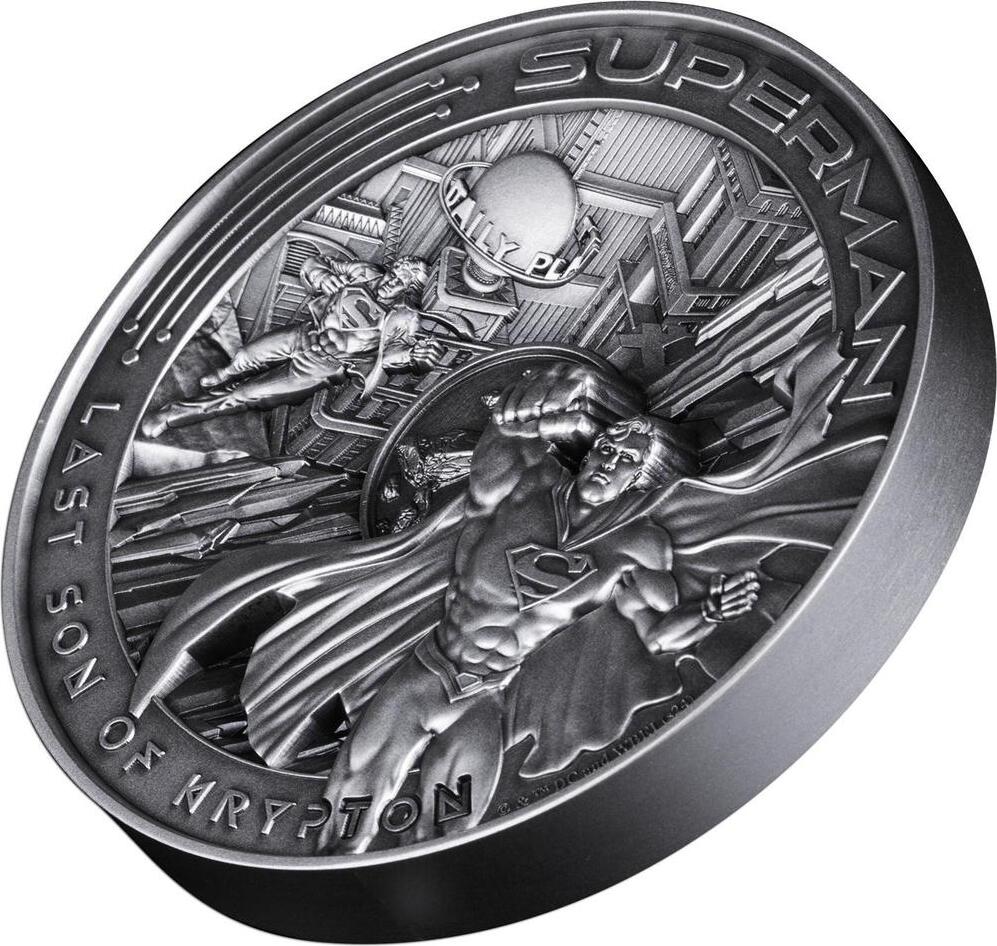 10 Dollars LAST SON OF KRYPTON Superman 10 Oz Silver Coin 10$ Samoa ...