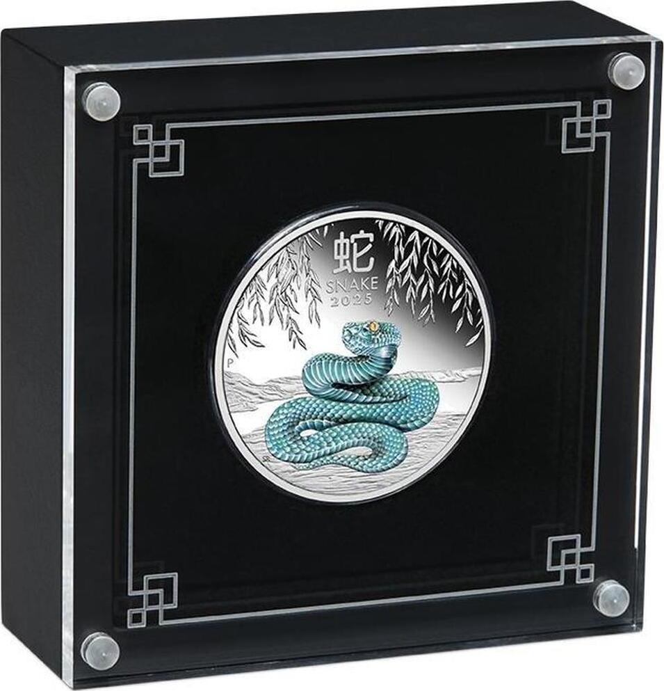 1 Dollar SNAKE Lunar Year Series III Colored 1 Oz Silver Coin 1 ...