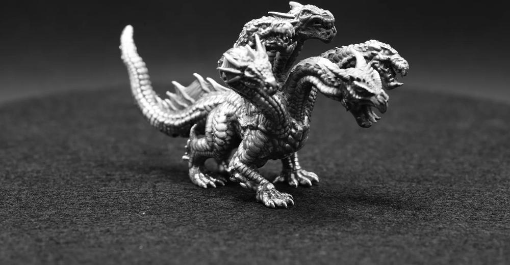 HYDRA 5 Oz Silver Statue Antique Finish | MA-Shops