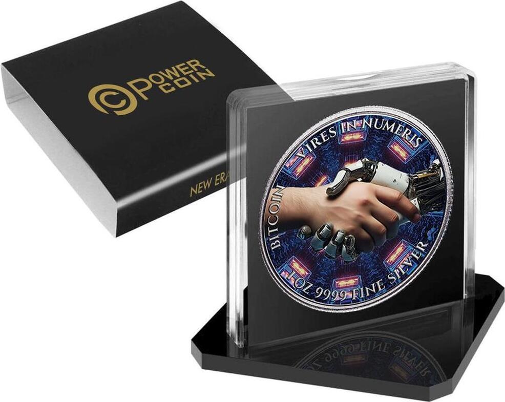 2 Dollars A NEW ERA Human Robot Alliance Bitcoin 1 Oz Silver Coin 2 ...