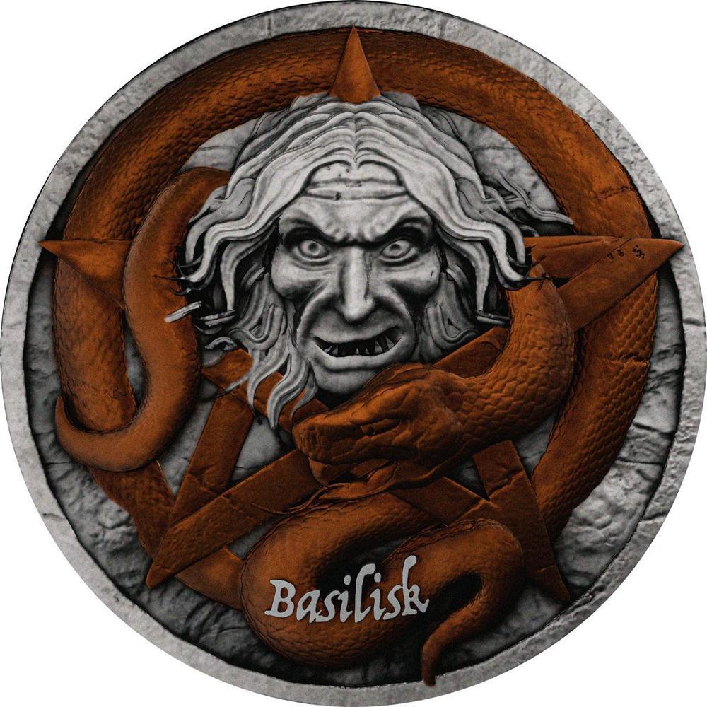 BASILISK Gaze of Death 2 Oz Silver Coin 2000 Francs Cameroon 2025 ...