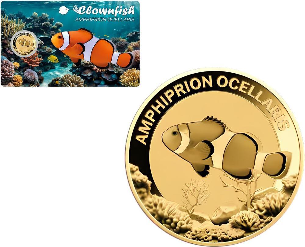 CLOWNFISH 1/1000 Oz Gold Coin 3000 Francs Chad Prooflike | MA-Shops