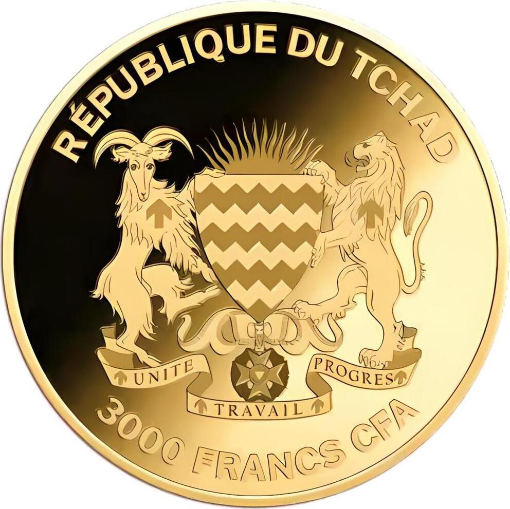 CLOWNFISH 1/1000 Oz Gold Coin 3000 Francs Chad Prooflike | MA-Shops