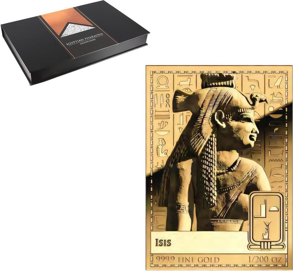ISIS Egypt Pharaohs 1/200 Oz Gold Coin 5000 Francs Chad Prooflike | MA ...