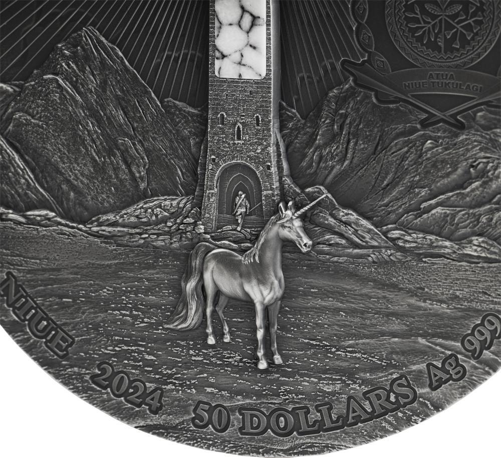 50 Dollars TOWER OF THE SWALLOW The Witcher 1 Kg Kilo Silver Coin 50 ...