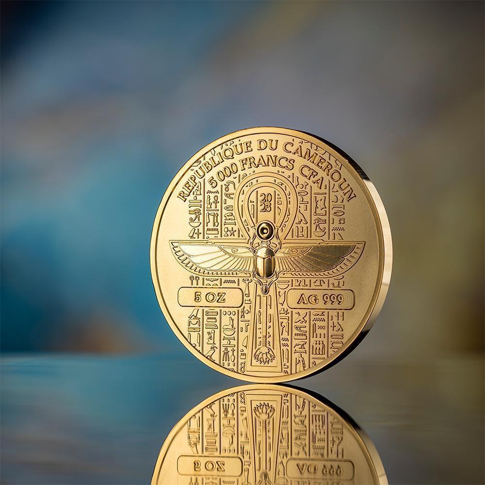 ISIS Gold Grandeur 5 Oz Silver Coin 5000 Francs Cameroon 2025 Prooflike ...
