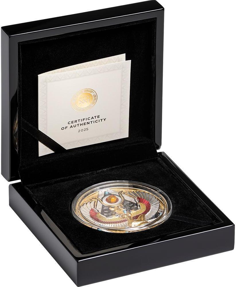 ISIS Gold Grandeur 5 Oz Silver Coin 5000 Francs Cameroon 2025 Prooflike ...