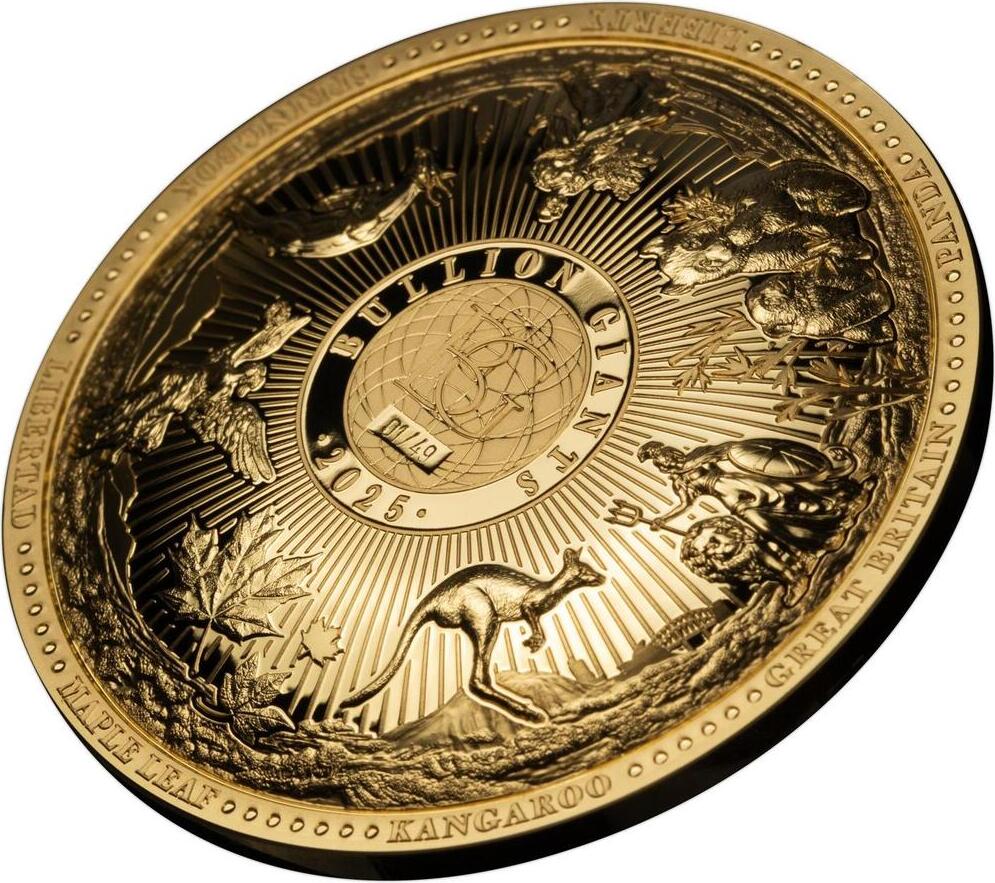 25 Dollars BULLION GIANTS Gold Coin 25$ Solomon Islands 2025 Prooflike ...