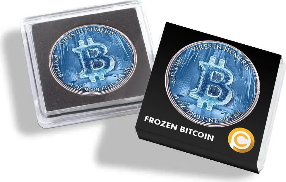 2 Dollars FROZEN BITCOIN 1 Oz Silver Coin 2$ Niue 2024 BU - Brilliant ...