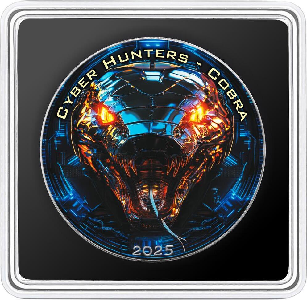 United States 1 Dollar COBRA Cyber Hunters 1 Oz Silver Coin 1$ USA 2025 ...