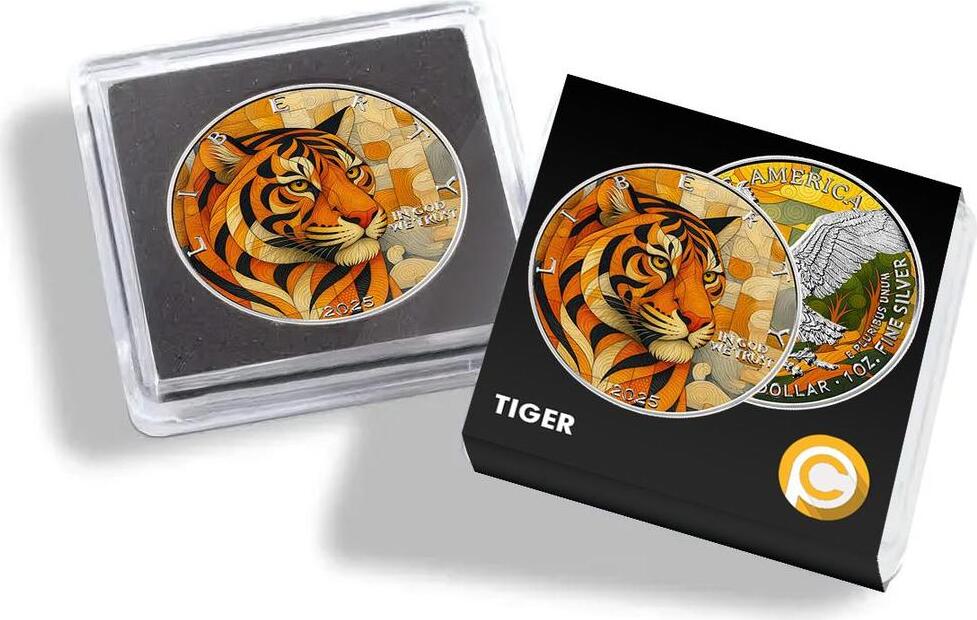 United States 1 Dollar TIGER Picasso Untamed 1 Oz Silver Coin 1$ USA ...