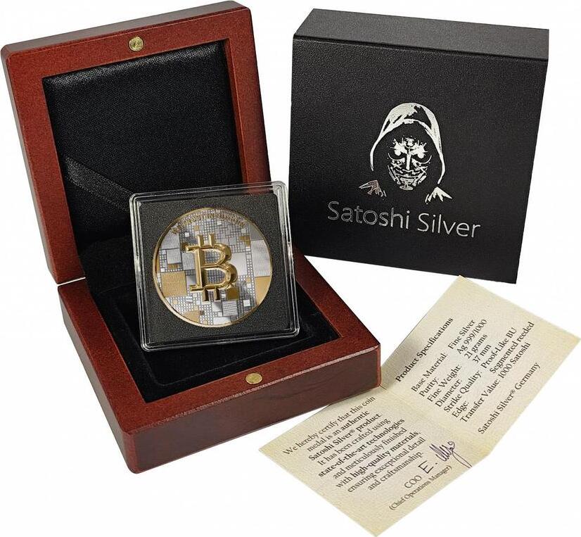 1000 Satoshi OCTOPUS Satoshi Bitcoin Silver Medal 2025 Prooflike | MA-Shops