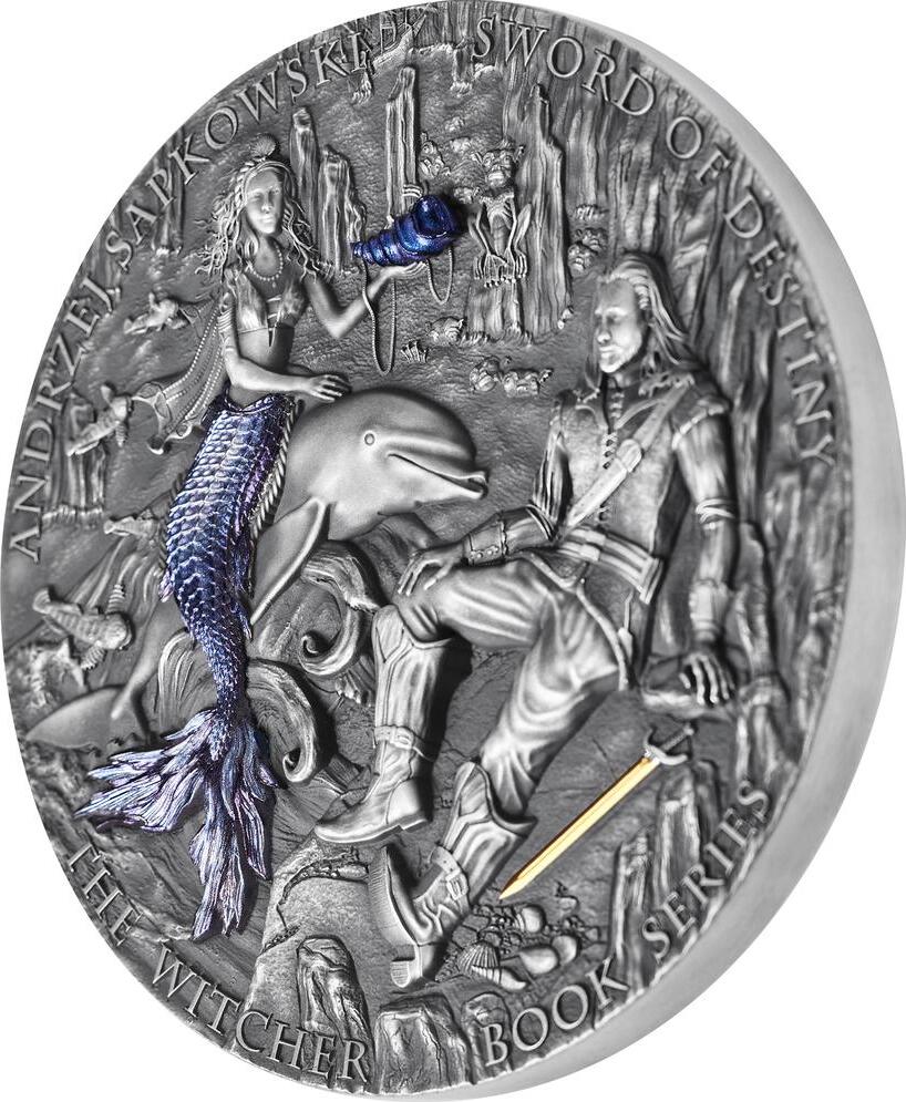 15 Dollars SWORD OF DESTINY The Witcher Silver Coin 15$ Niue 2025 ...