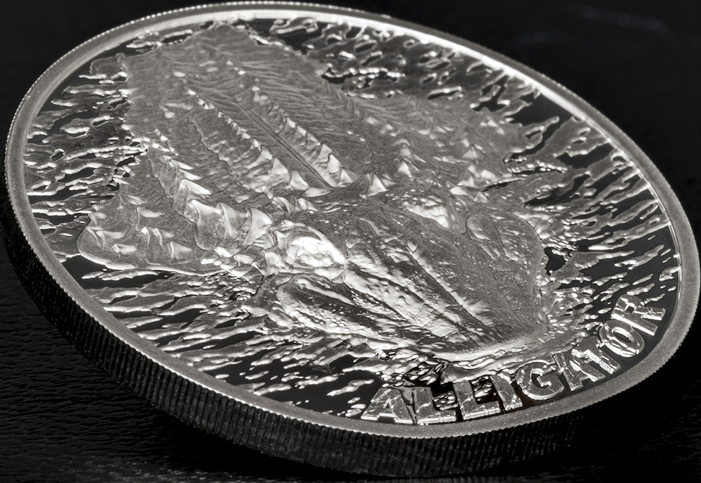 5 Dollars ALLIGATOR Bitemarks 1 Oz Silver Coin 5$ Palau 2018 Proof | MA ...