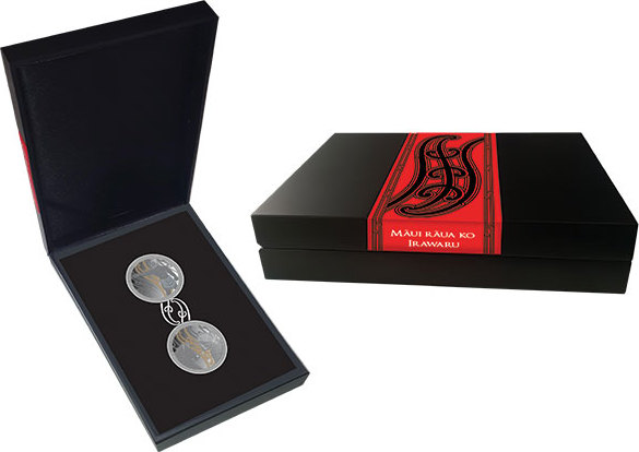 1 Dollar MAUI AND THE FIRST DOG Irawaru Tekau Tara Set 2 x 1 Oz Silver ...