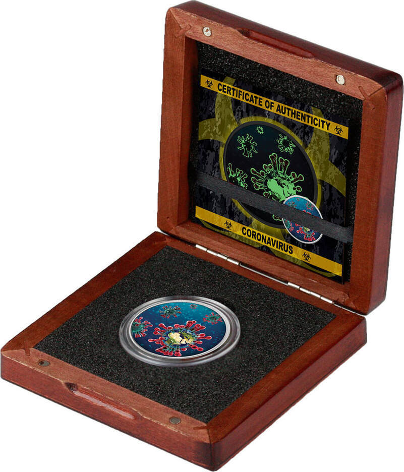 CORONAVIRUS Covid 19 Biohazard 1 Oz Silver Coin 10 Yuan China 2020 BU ...