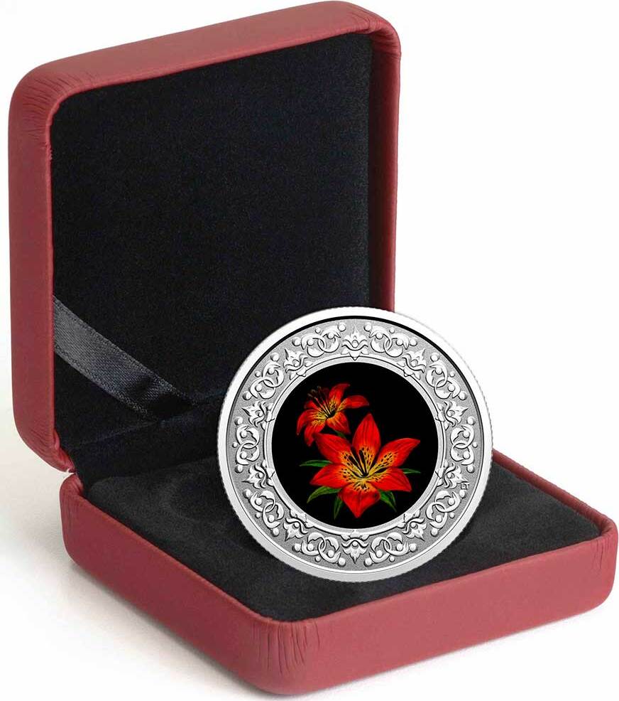 3 Dollars WESTERN RED LILY Floral Emblems Saskatchewan Silver Coin 3 ...