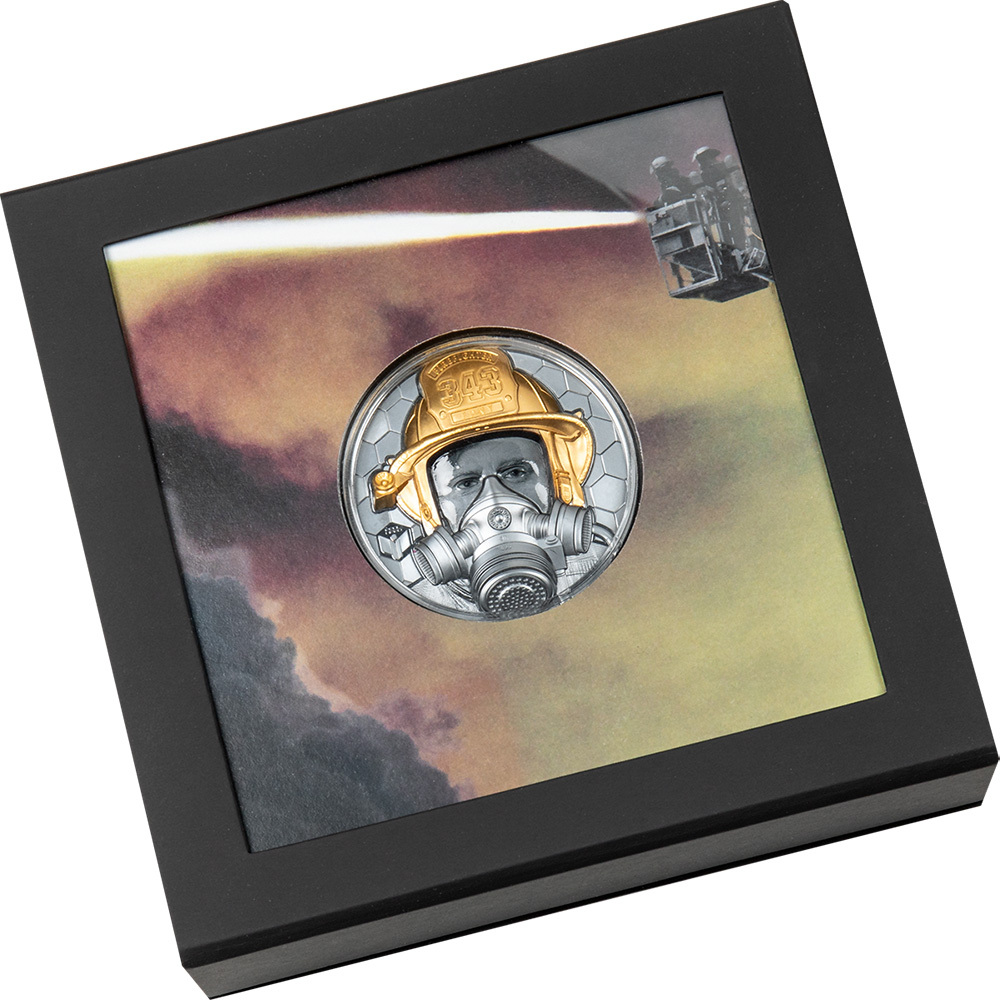 500 Dollars FIREFIGHTER Real Heroes 5 Oz Gold Coin 500$ Cook Islands ...