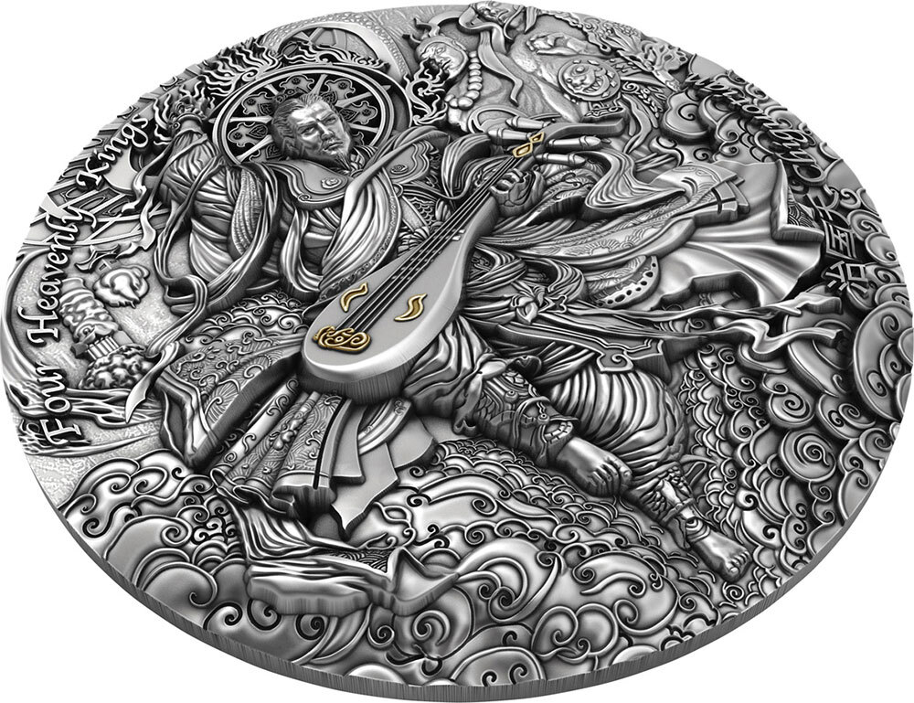 5 Dollars CHIGUOTIAN Four Heavenly Kings 2 Oz Silver Coin 5$ Niue 2021 ...