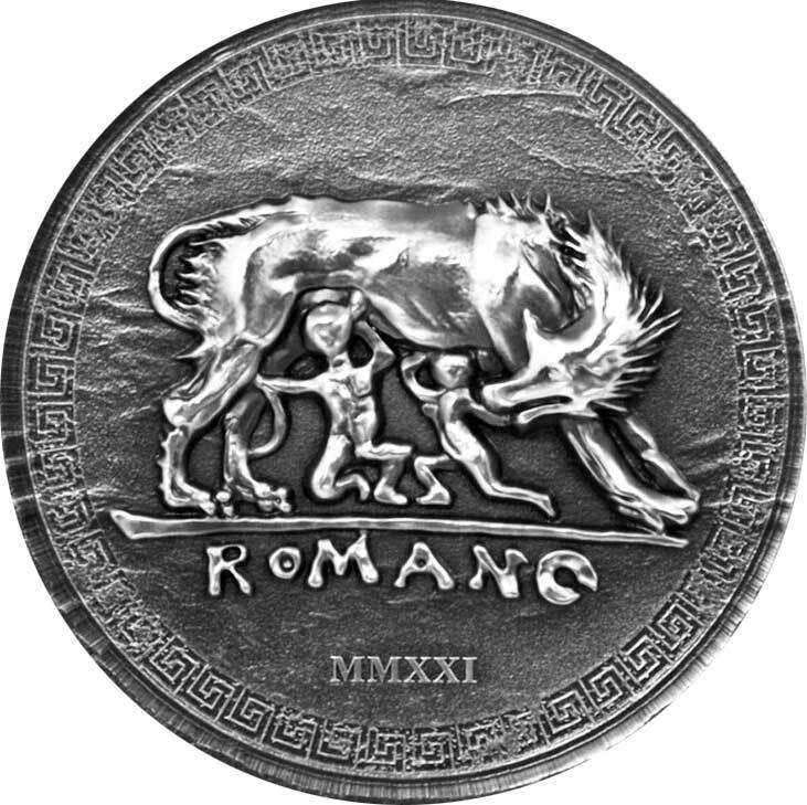 5 Dollars ROMULUS AND REMUS Roman Empire 1 Oz Silver Coin 5$ Cook ...