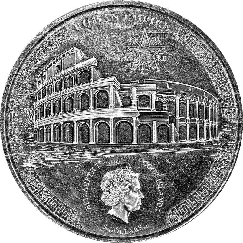 5 Dollars ROMULUS AUGUSTULUS Roman Empire 1 Oz Silver Coin 5$ Cook ...