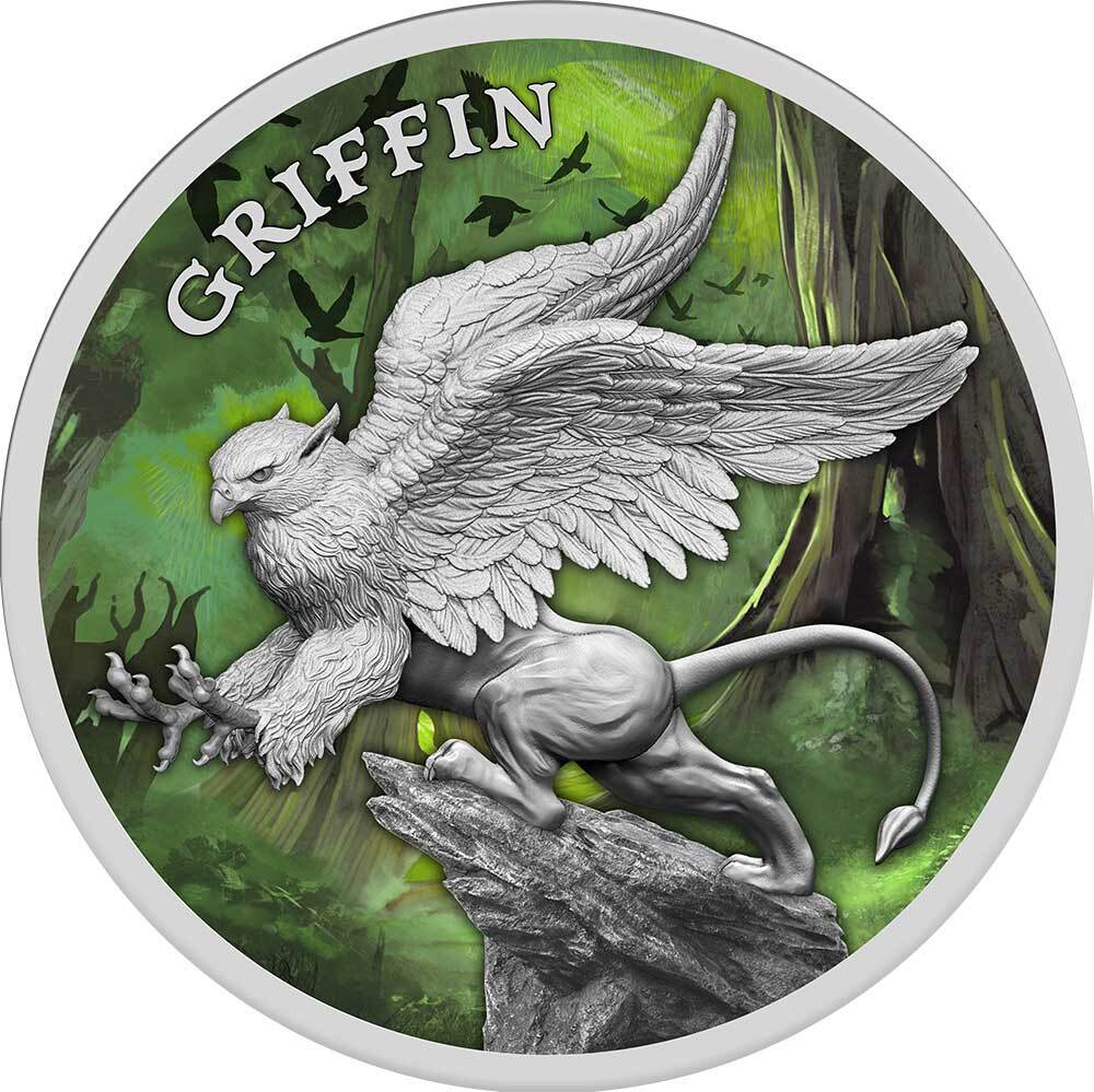 2 Dollars GRIFFIN Silver Coin 2$ Niue 2021 Proof | MA-Shops