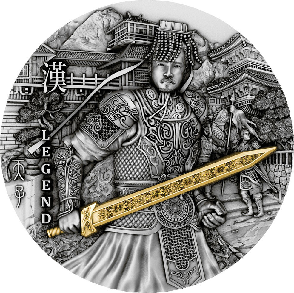 5 Dollars WU OF HAN Legends of the Great Chinese Emperors 2 Oz Silver ...