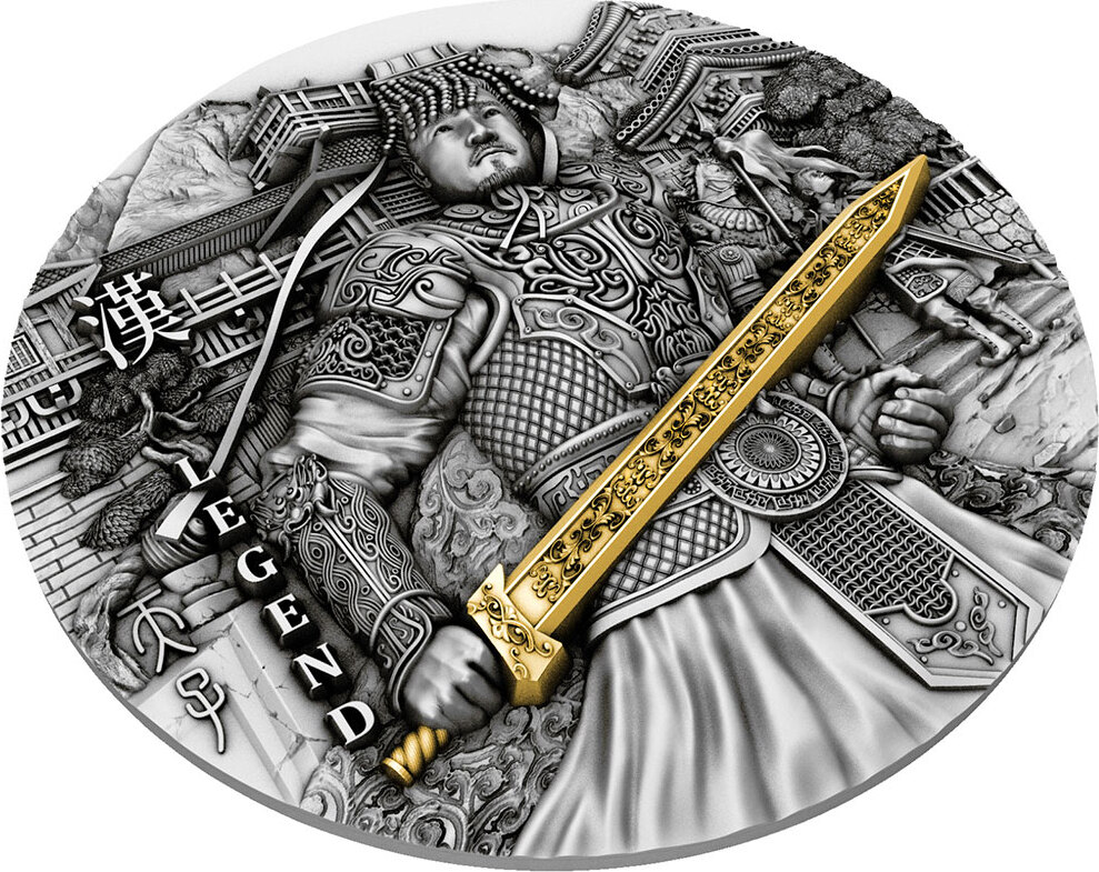 5 Dollars WU OF HAN Legends of the Great Chinese Emperors 2 Oz Silver ...
