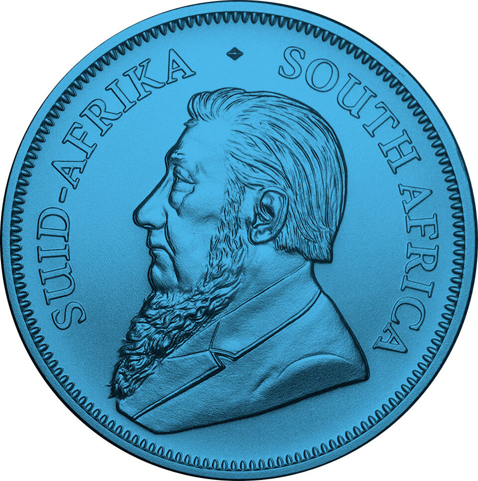 KRUGERRAND Space Blue 1 Oz Silver Coin 1 Rand South Africa 2022 BU ...