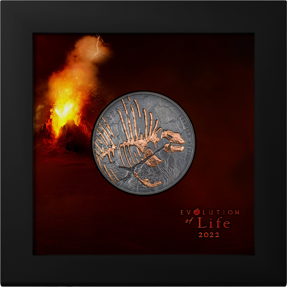 SYNAPSIDA Evolution of Life 1 Oz Silver Coin 500 Togrog Mongolia 2022 ...