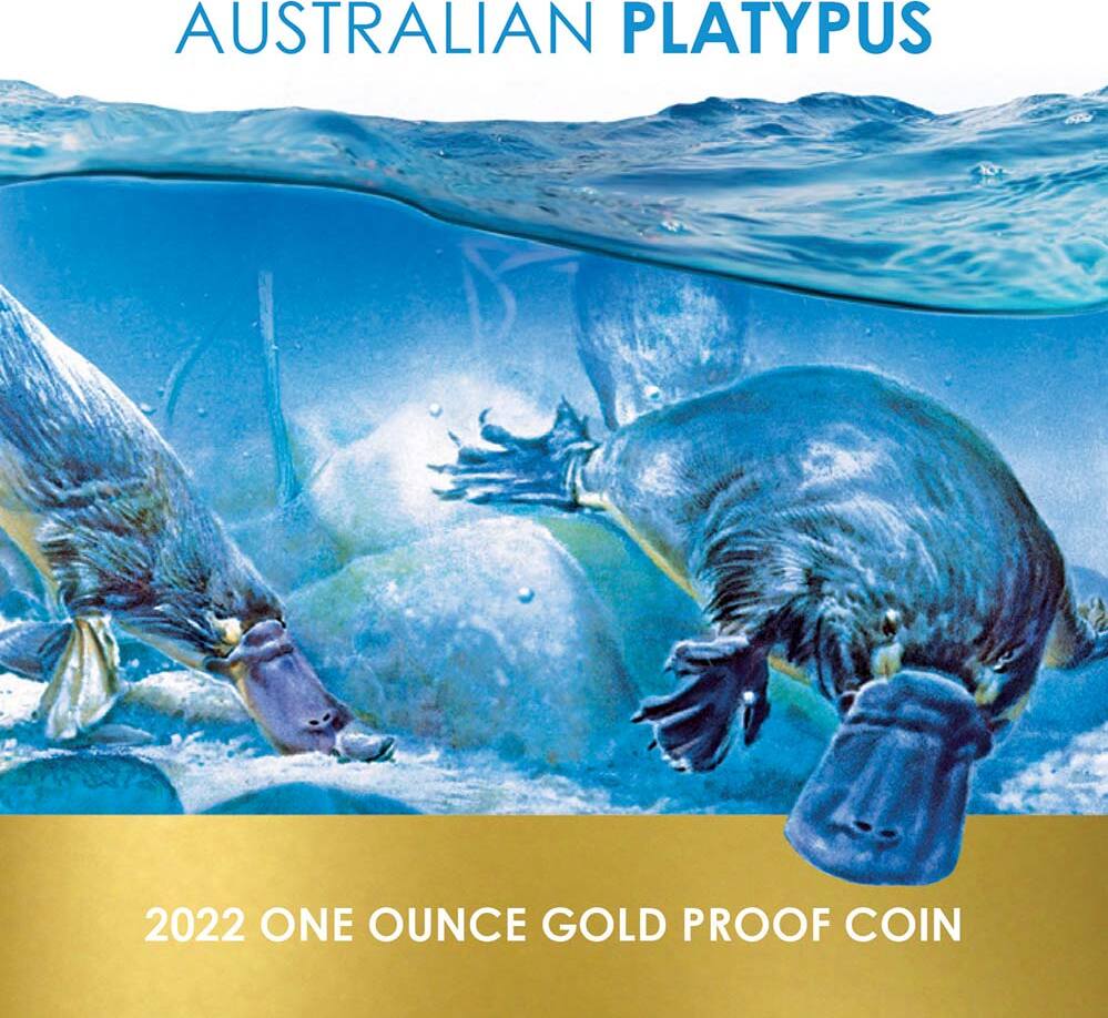 100 Dollars AUSTRALIAN PLATYPUS 1 Oz Gold Coin 100$ Niue 2022 Proof ...