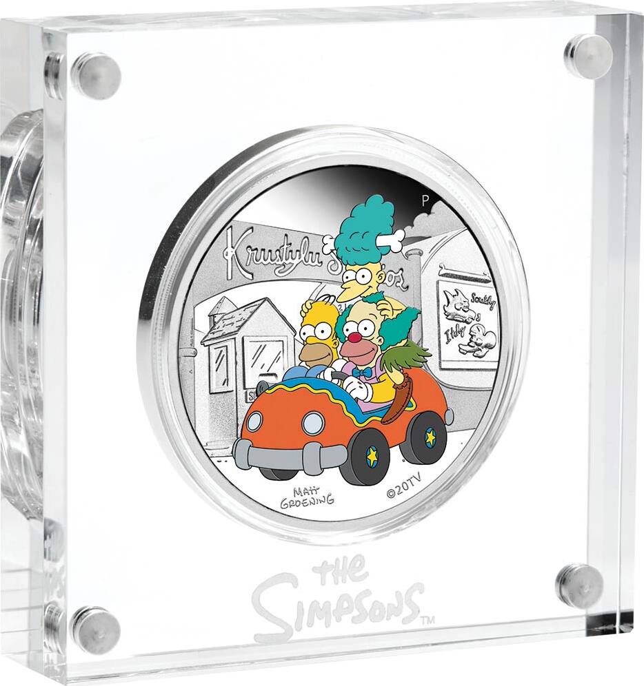 1 Dollar KRUSTYLU STUDIOS Simpsons 1 Oz Silver Coin 1$ Tuvalu 2022 ...