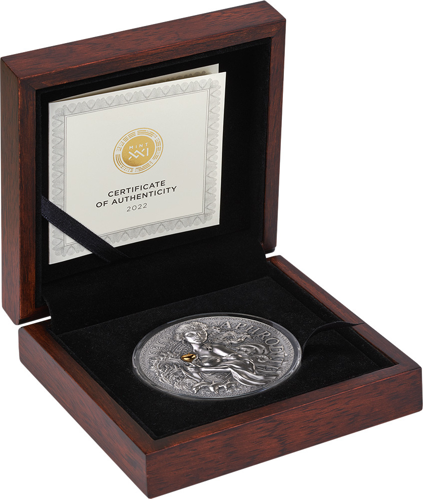 APHRODITE Great Greek Mythology 2 Oz Silver Coin 2000 Francs Cameroon ...