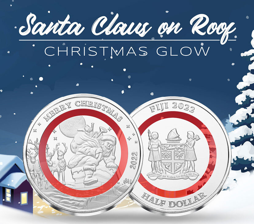 SANTA CLAUS Base Metal Coin 50 Cents Fiji 2022 | MA-Shops
