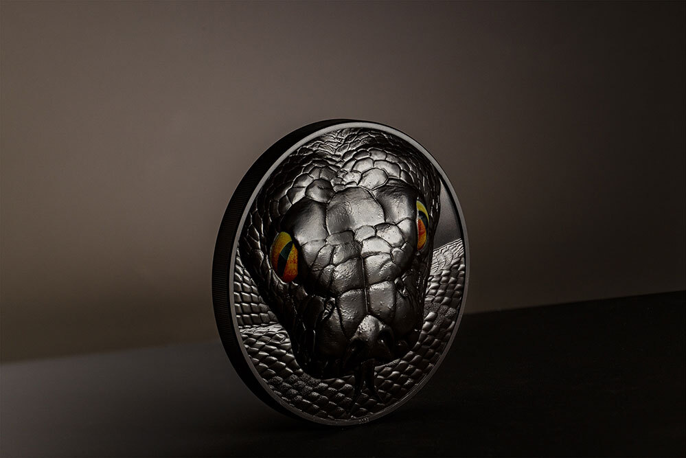 50 Dollars PYTHON Hunters By Night 1 Kg Kilo Silver Coin 50$ Palau 2023 ...