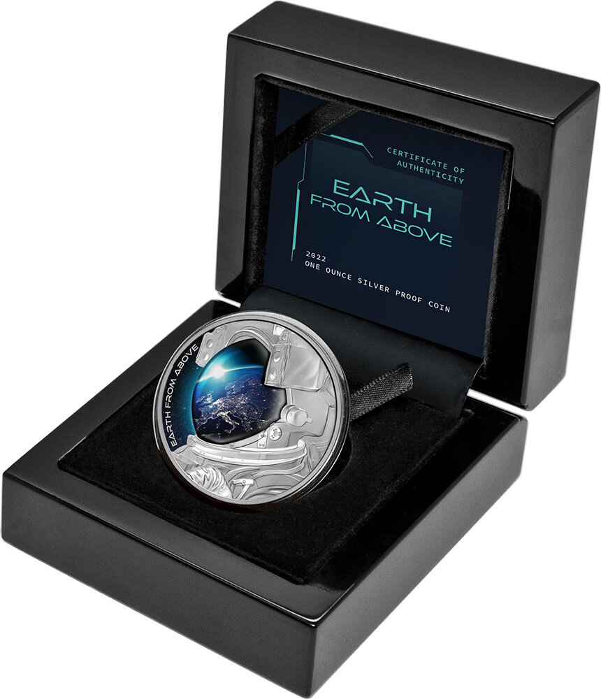 1 Dollar EARTH FROM ABOVE 1 Oz Silver Coin 1$ Niue 2022 Proof | MA-Shops