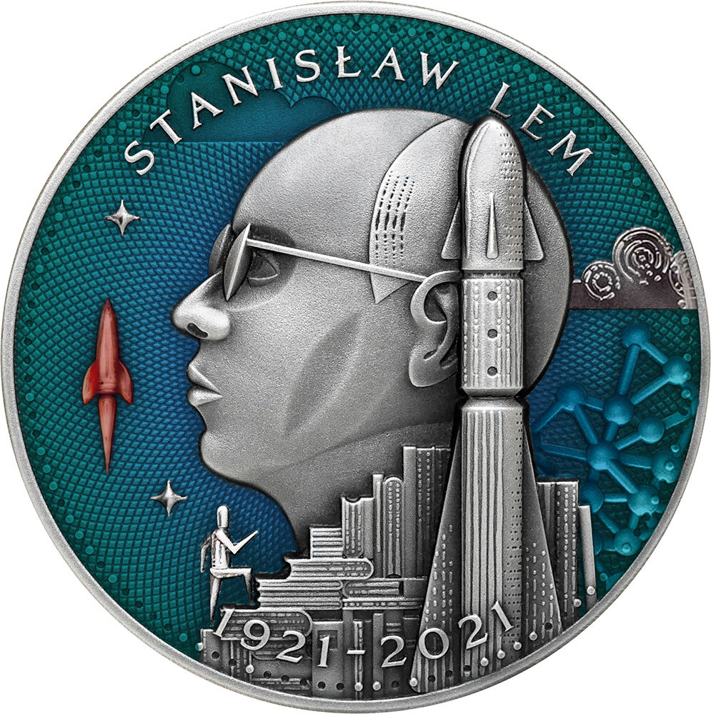 10 Euro STANISLAW LEM Master of Science Fiction 2 Oz Silver Coin 10 ...