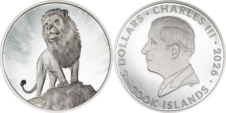 5 Dollars PRIDE Seven Deadly Sins Lion 1 Oz Silver Coin 5$ Cook Islands ...