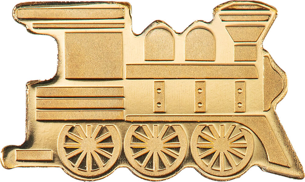 1 Dollar GOLDEN TRAIN Gold Coin 1$ Palau Silk Finish | MA-Shops