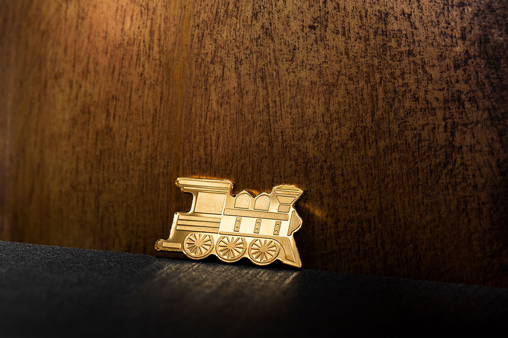 1 Dollar GOLDEN TRAIN Gold Coin 1$ Palau Silk Finish | MA-Shops