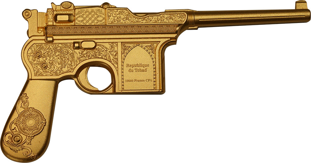 MAUSER GUN 2 Oz Silver Coin 10000 Francs Chad 2023 Antique Finish | MA ...