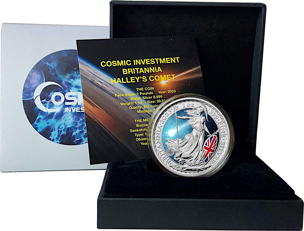 HALLEY COMET Cosmic Investment United Kings of Astronomy 1 Oz Silver ...