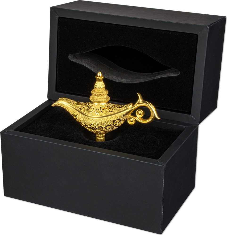 ALADDIN MAGIC LAMP 3D 5 Oz Silver Coin 250 Francs Djibouti 2023 ...