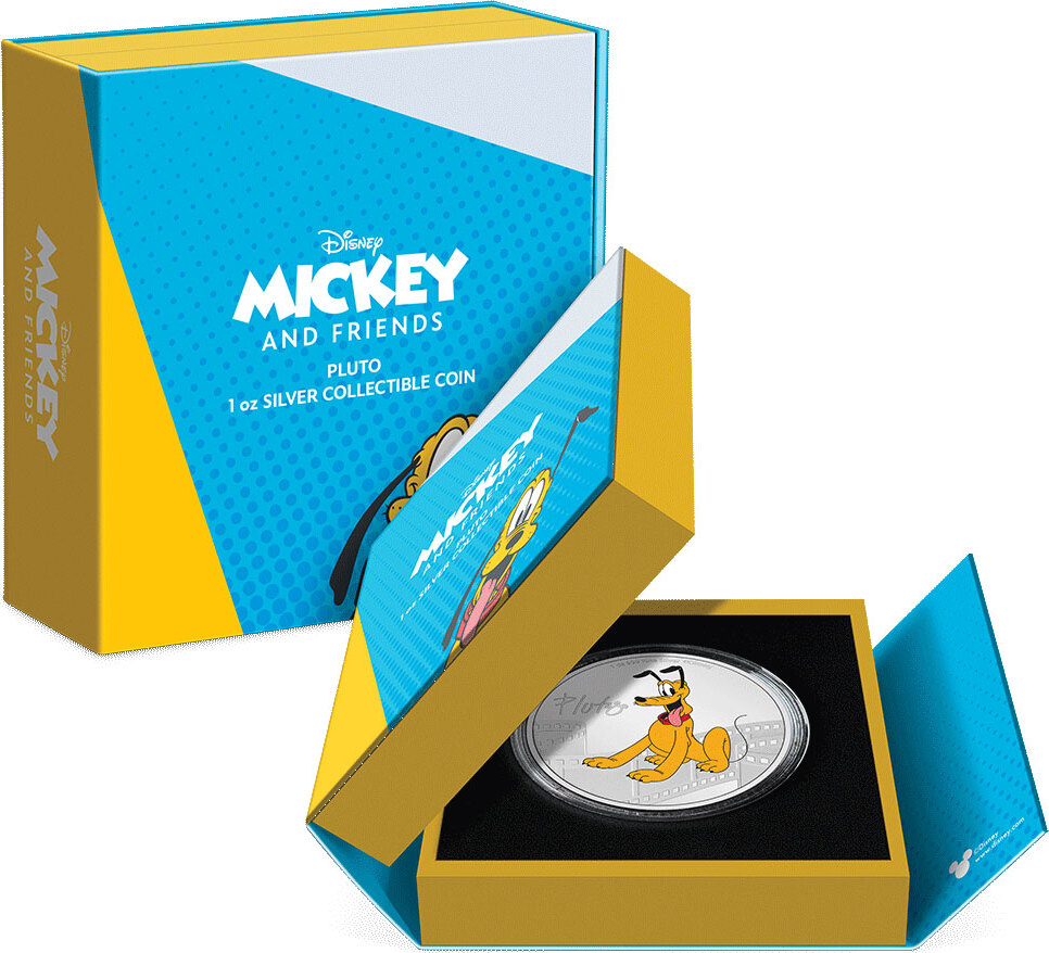 2 Dollars PLUTO Mickey and Friends Disney 1 Oz Silver Coin 2$ Niue 2023 ...
