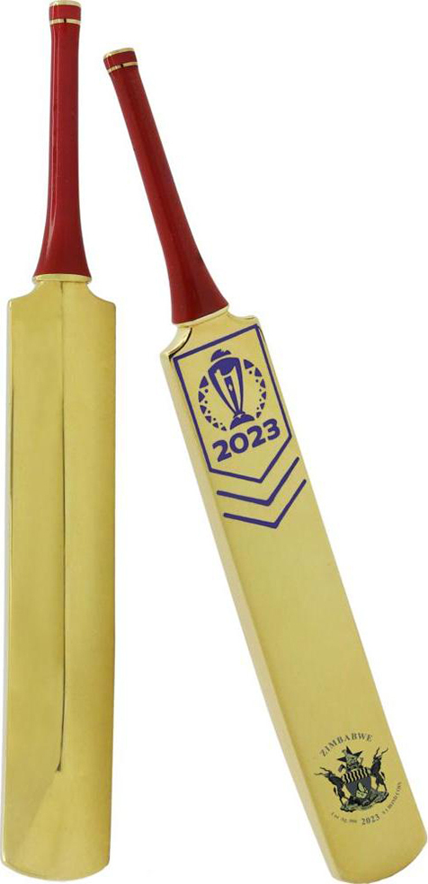 2 Dollars CRICKET BAT World Cup India 3D 2 Oz Silver Coin 2$ Zimbabwe ...