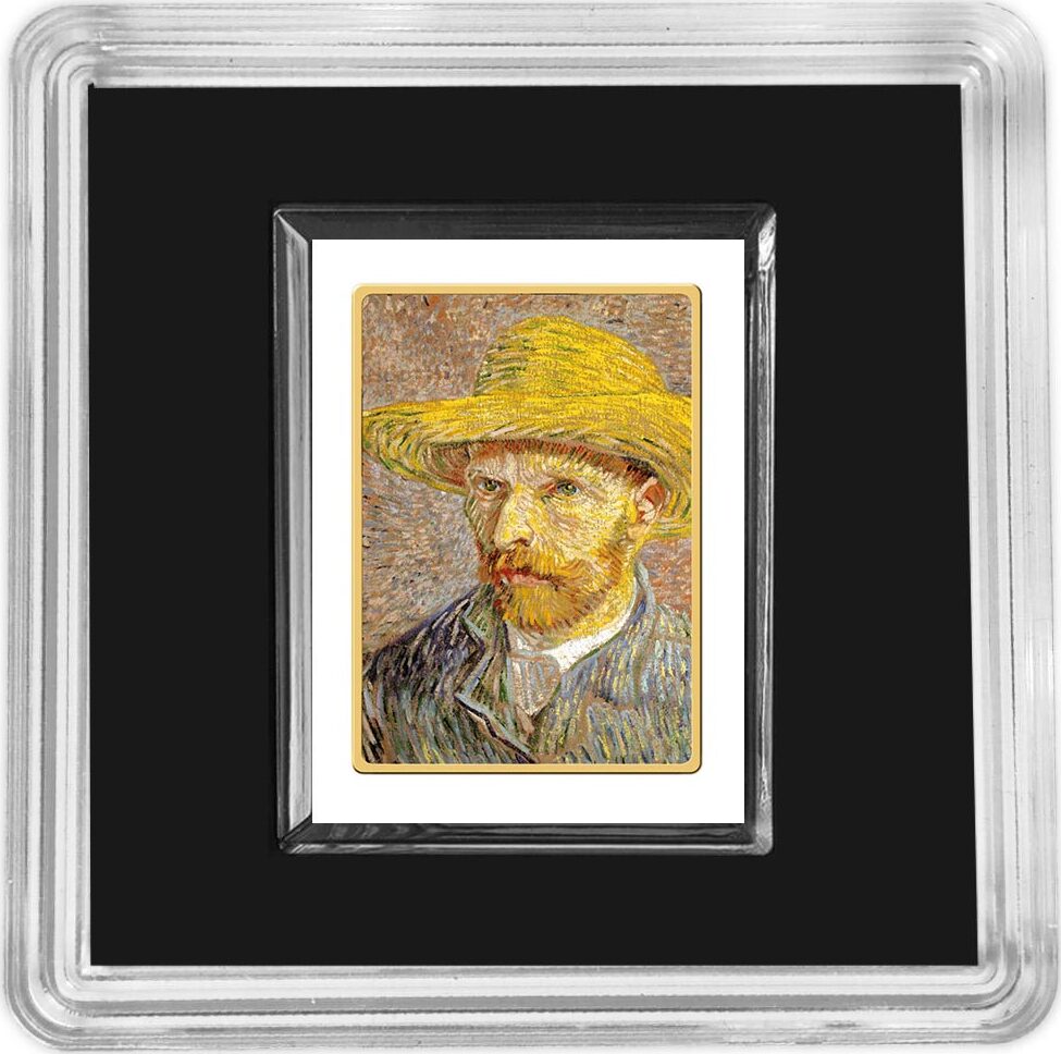 1 Dollar SELF PORTRAIT Vincent Masterpieces Van Gogh 1/500 Oz Gold Coin ...