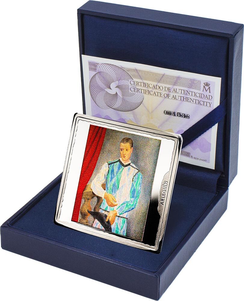 10 Euro HARLEQUIN Picasso 50th Anniversary 1 Oz Silver Coin 10€ Euro ...